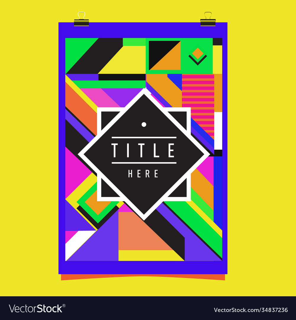 Abstract Colorful Geometric Pattern Background Vector Image