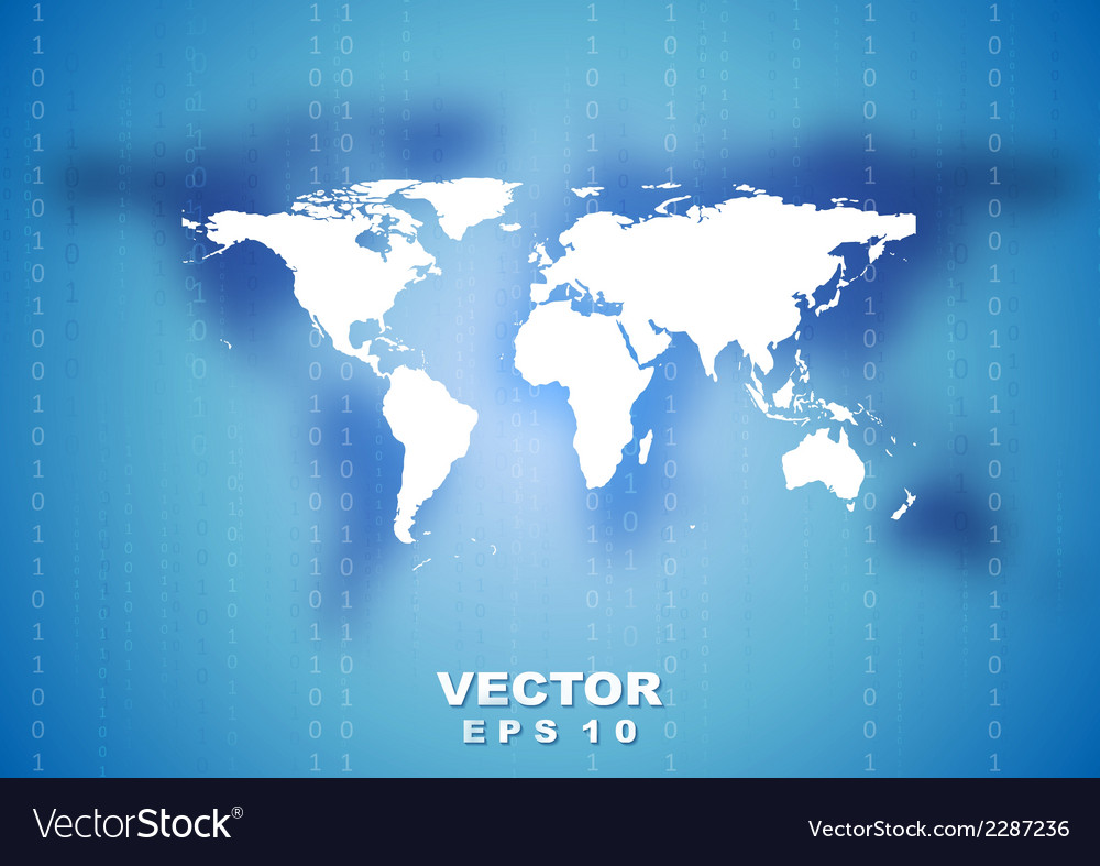 Abstract tech world map background Royalty Free Vector Image