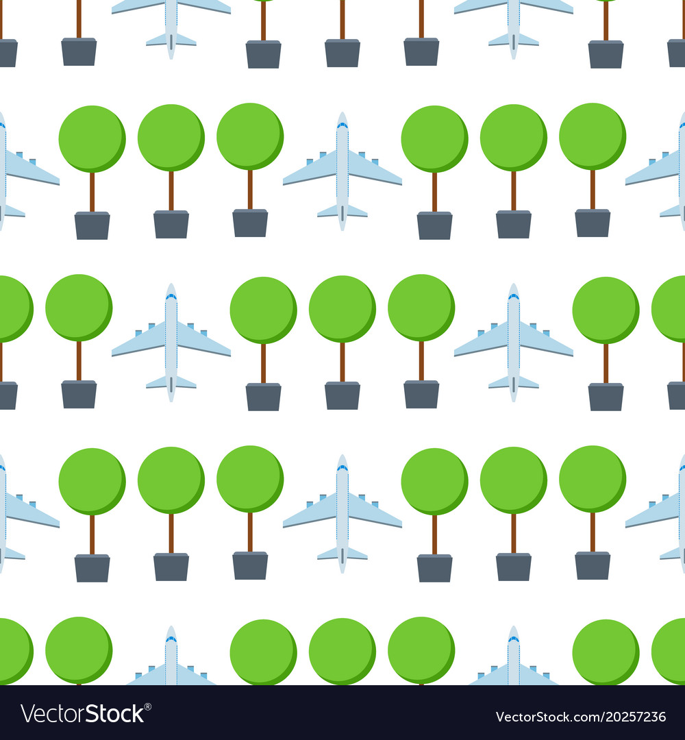 Airplane seamless pattern background Royalty Free Vector