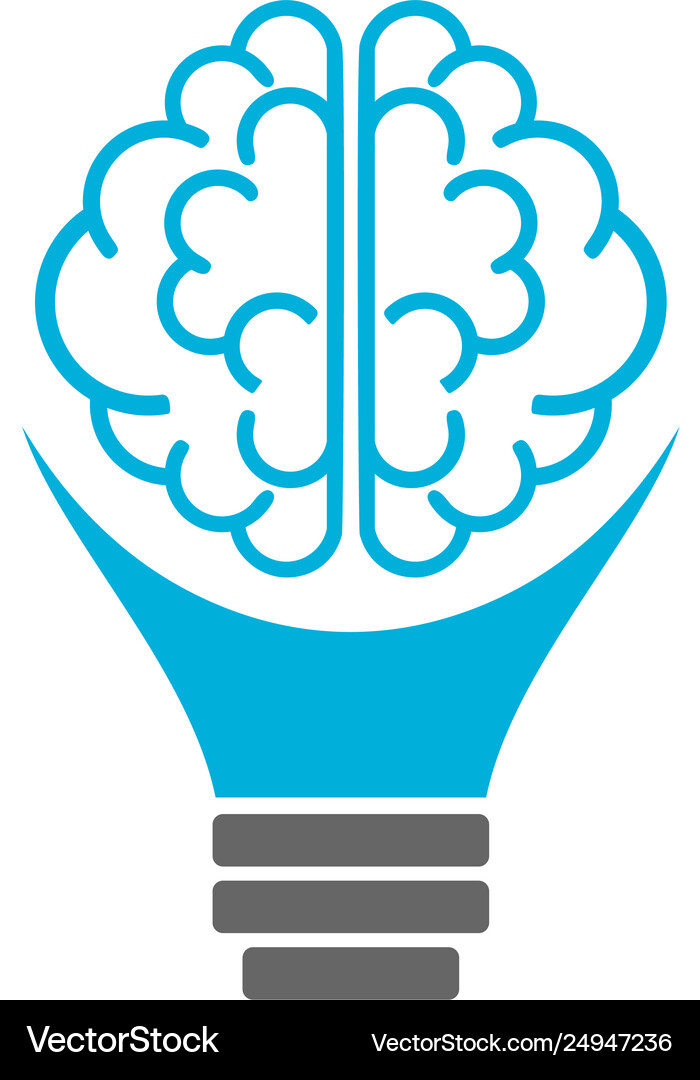 Brain bulb logo Royalty Free Vector Image - VectorStock