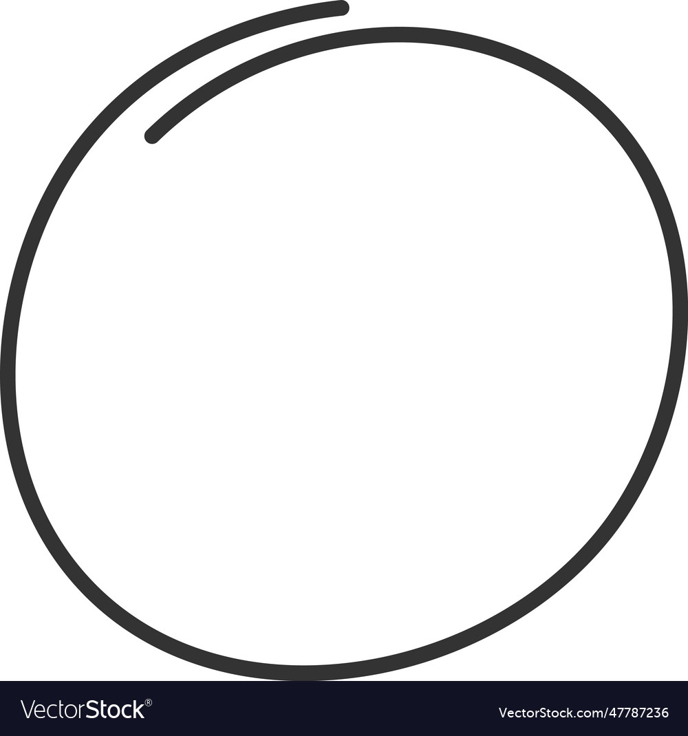 Circle lined doodle Royalty Free Vector Image - VectorStock