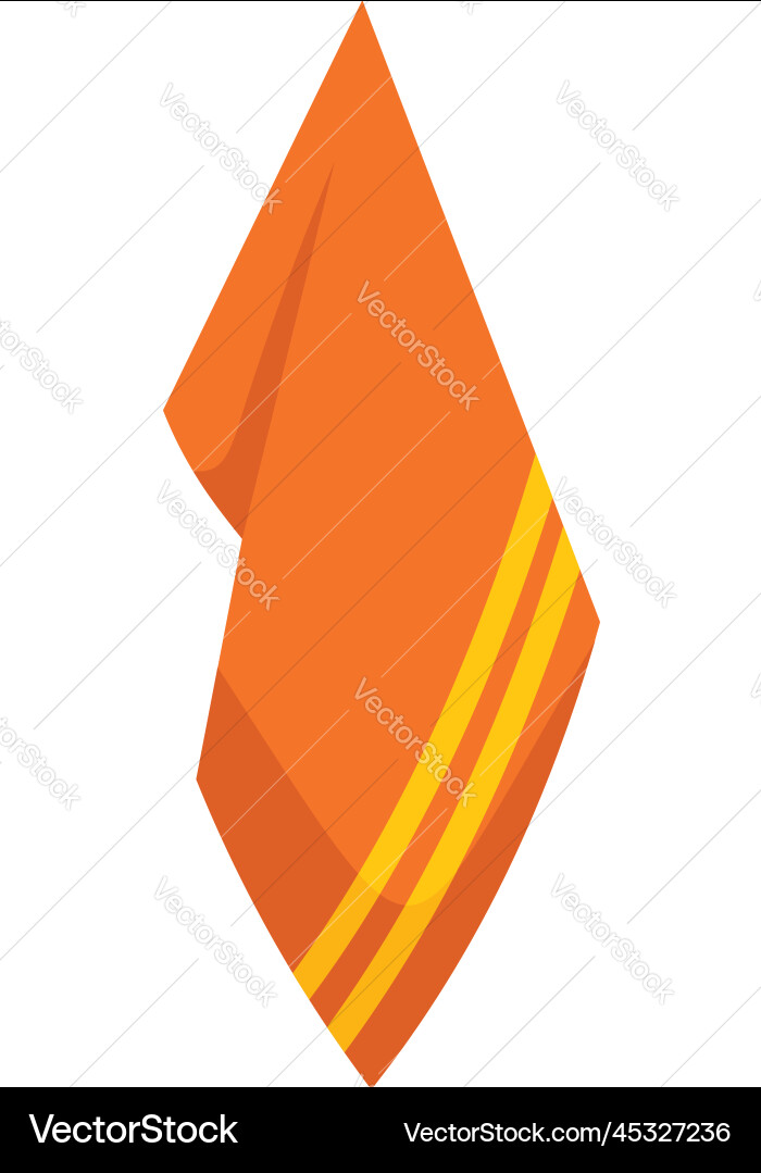 Clean napkin icon flat towel fabric Royalty Free Vector