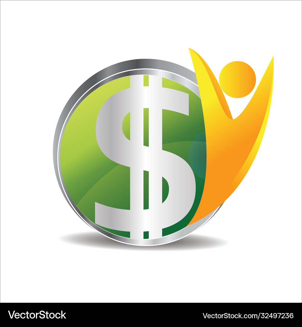 Finance and accounting profit logo Royalty Free Vector Image