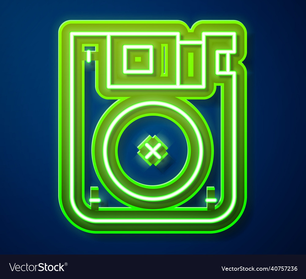 Glowing neon line floppy disk for computer data Vector Image Glowing neon line floppy disk for computer data Vector Image