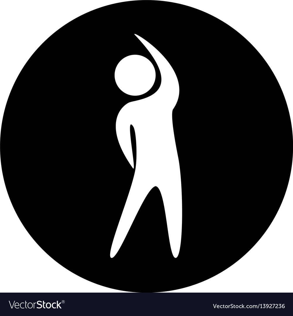 Human figure doing exercise Royalty Free Vector Image