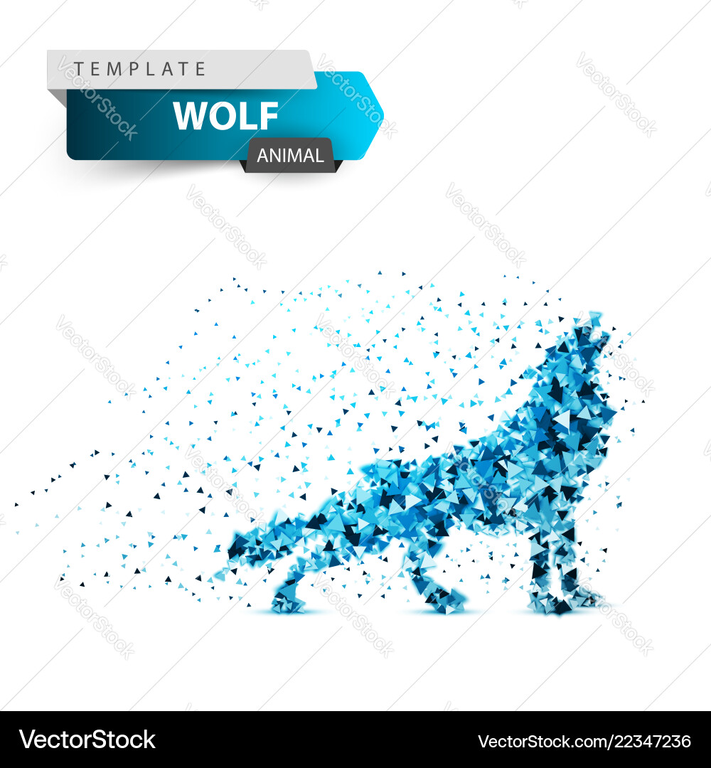 Ice wolf howls - dot Royalty Free Vector Image