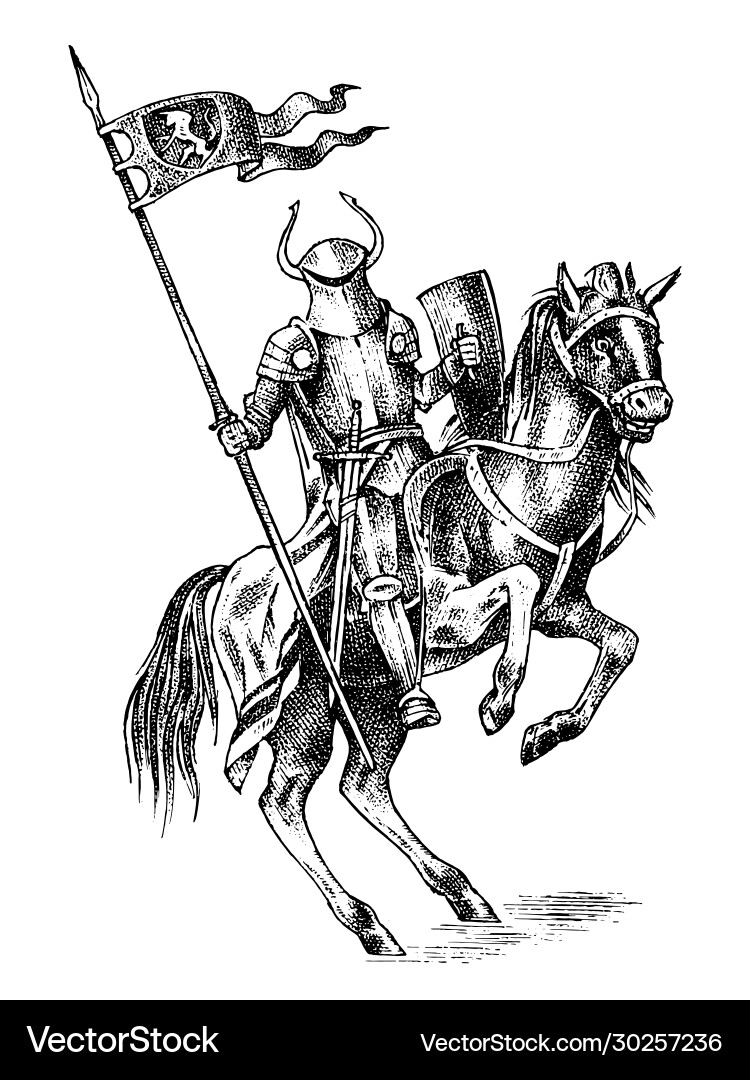 Medieval armed knight historical ancient military Vector Image