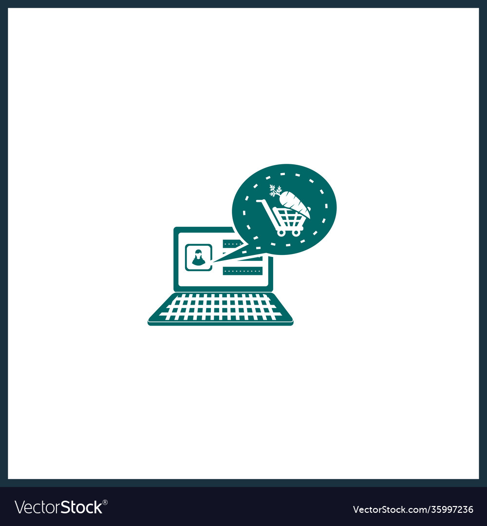 Online shopping icon shopping simple Royalty Free Vector