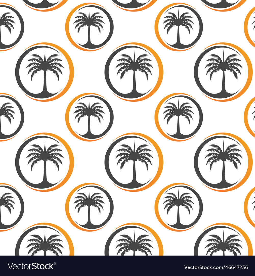 Pattern palm tree wallpaper background Royalty Free Vector