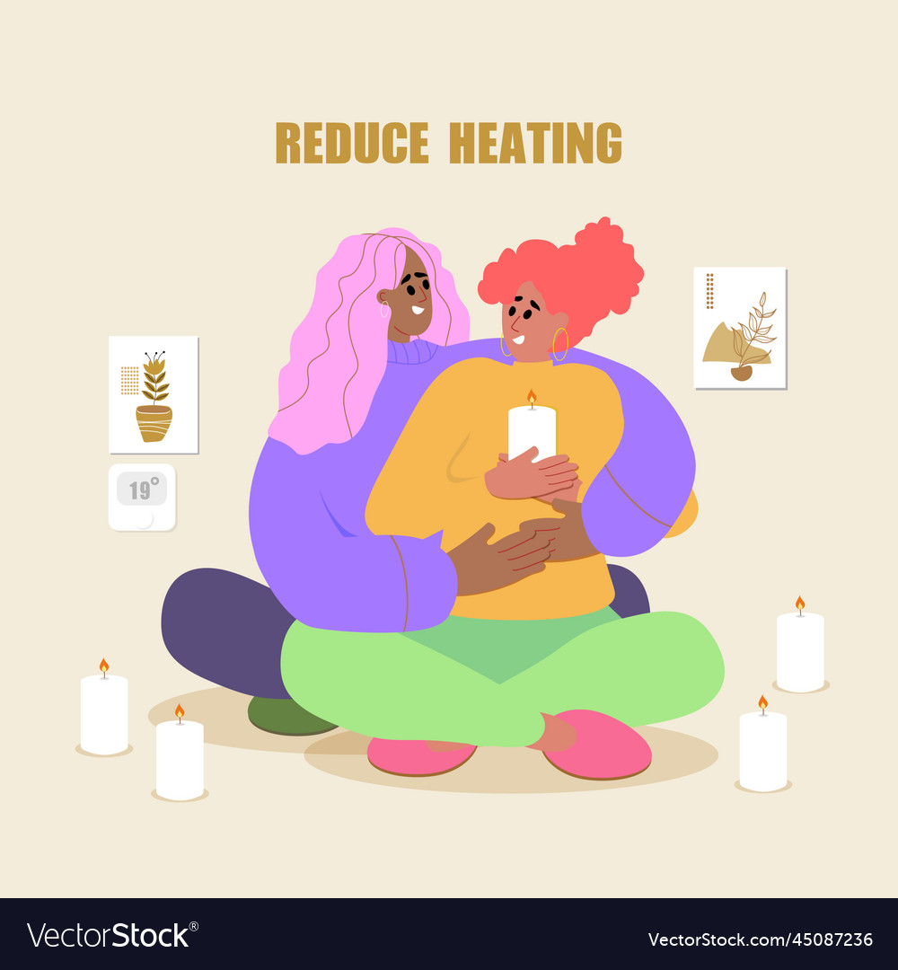 Reduce heating Royalty Free Vector Image - VectorStock