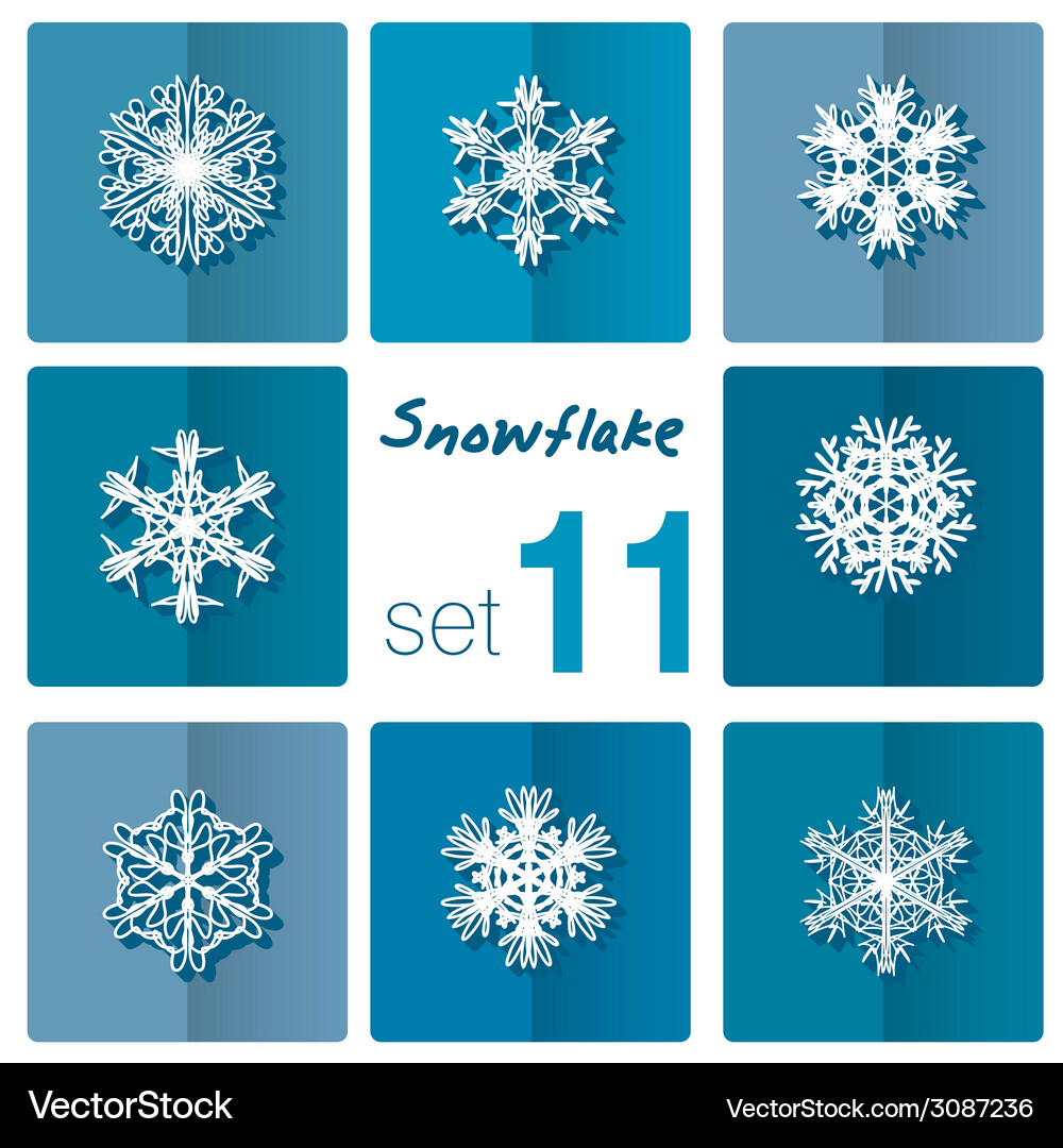 Snowflake icon winter theme snowflakes Royalty Free Vector