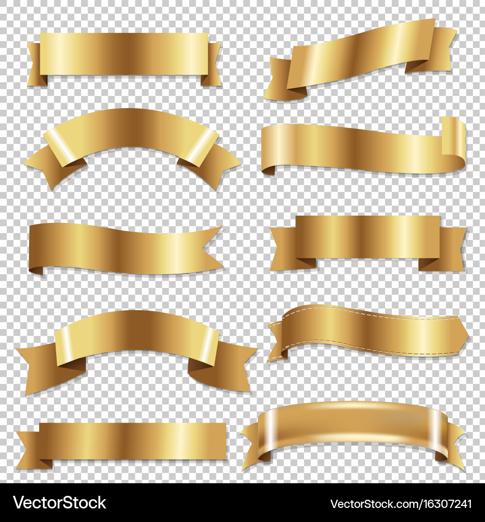 Big golden ribbons se Royalty Free Vector Image