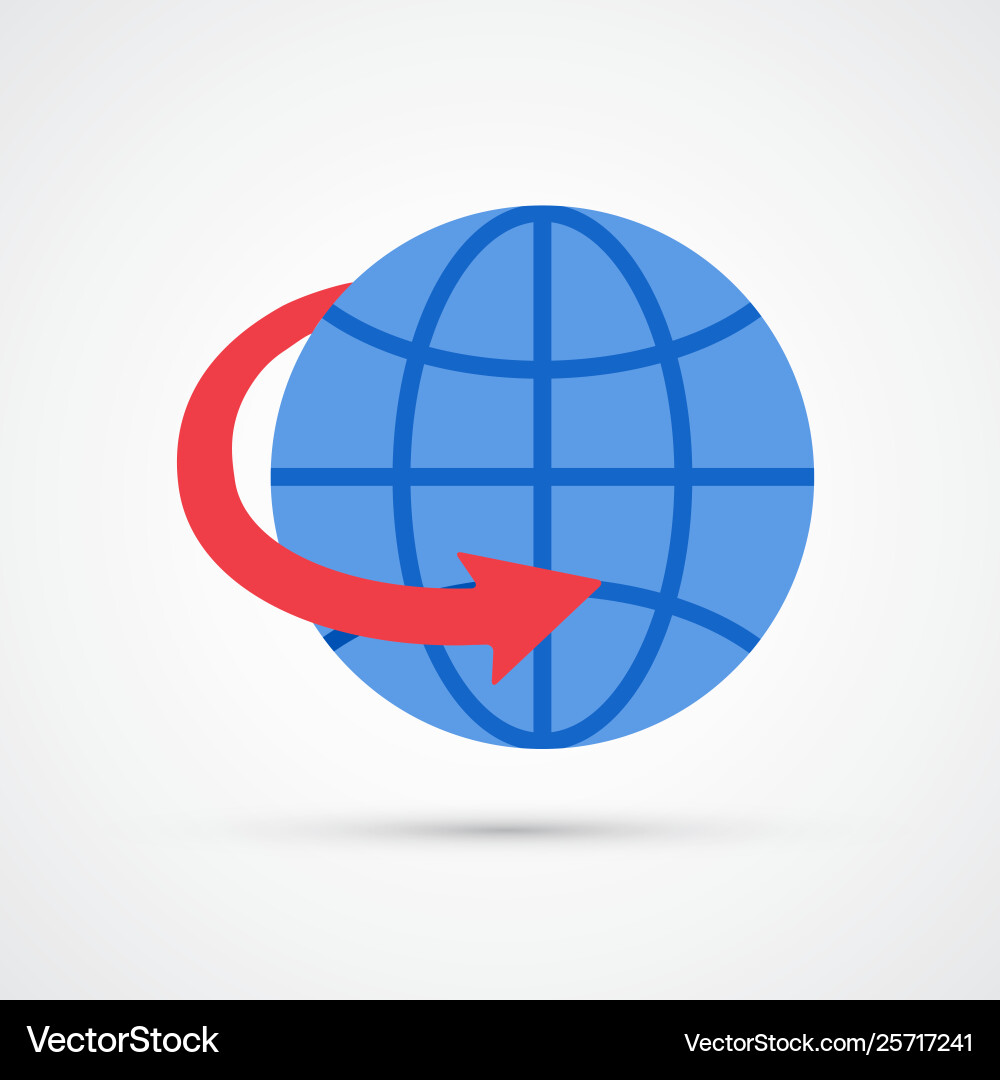 Colored worldwide trendy symbol Royalty Free Vector Image