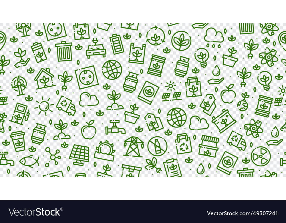 Ecology seamless pattern background Royalty Free Vector