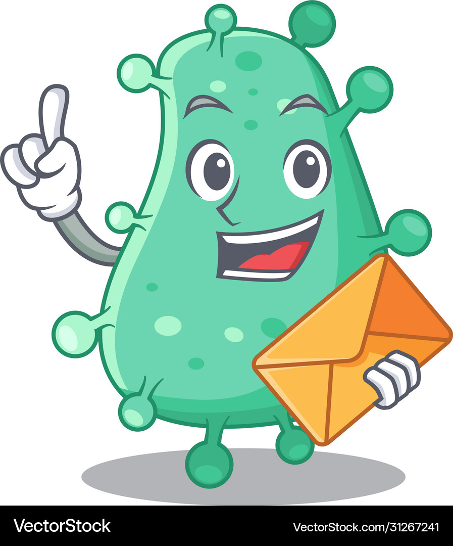 Happy agrobacterium tumefaciens mascot design Vector Image