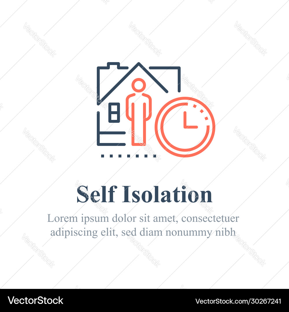 Home quarantine concept stay indoors Royalty Free Vector