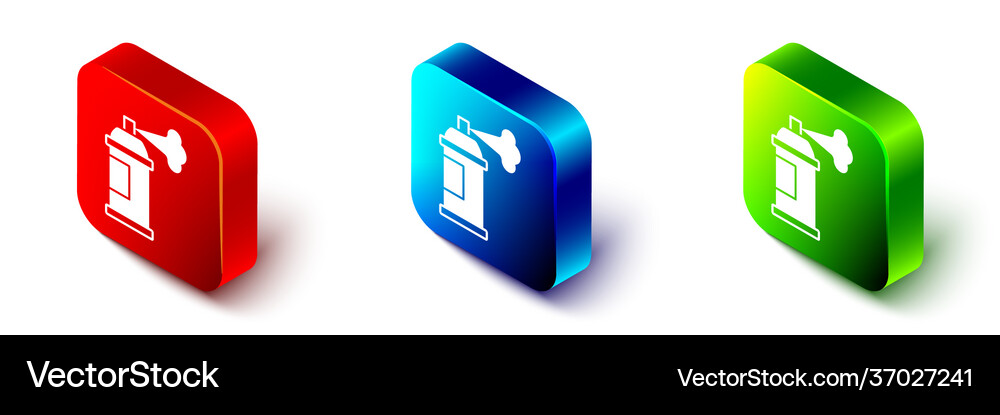 Isometric paint spray can icon isolated on white Vector Image