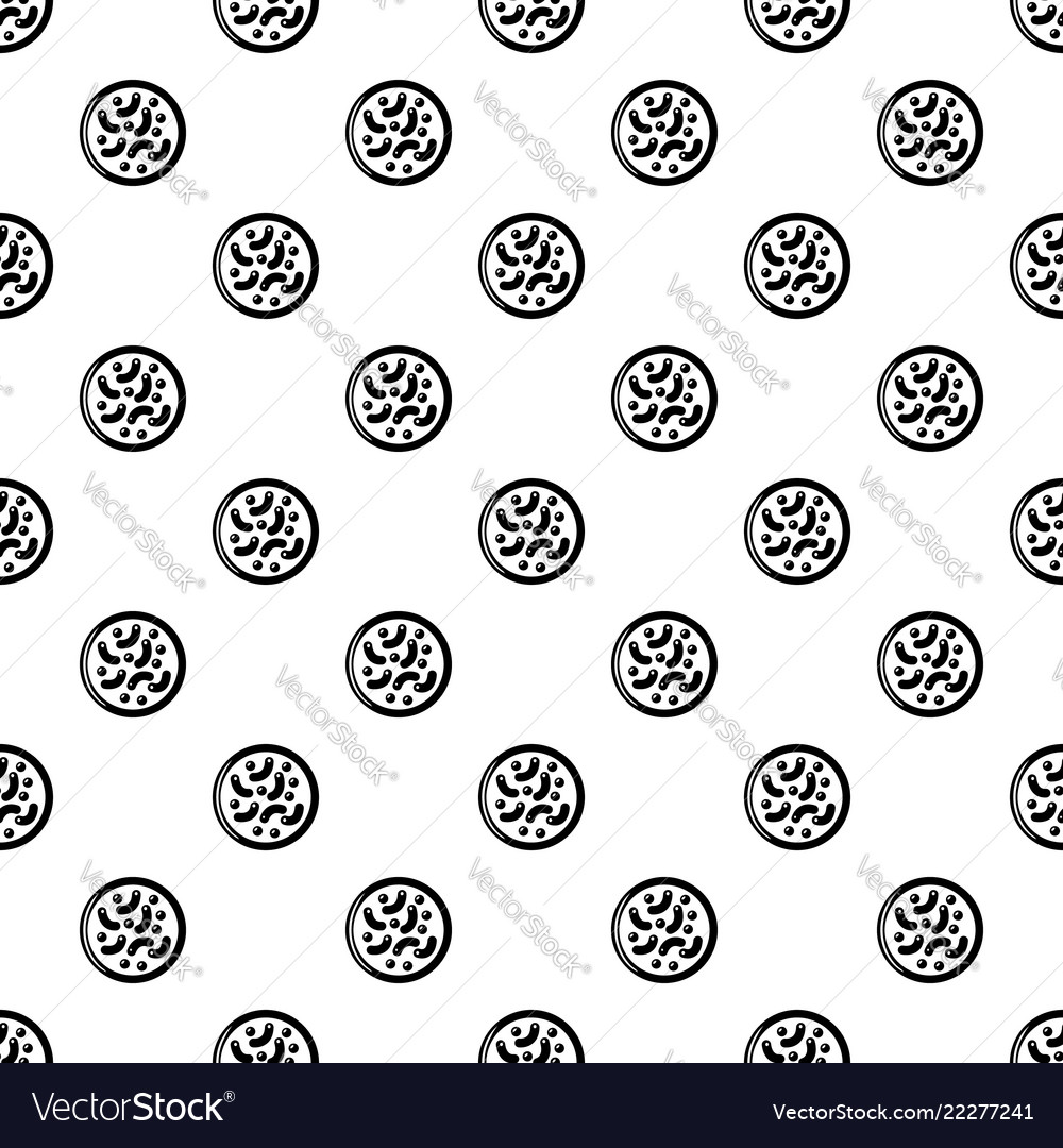 Microscopic bacteria pattern seamless Royalty Free Vector
