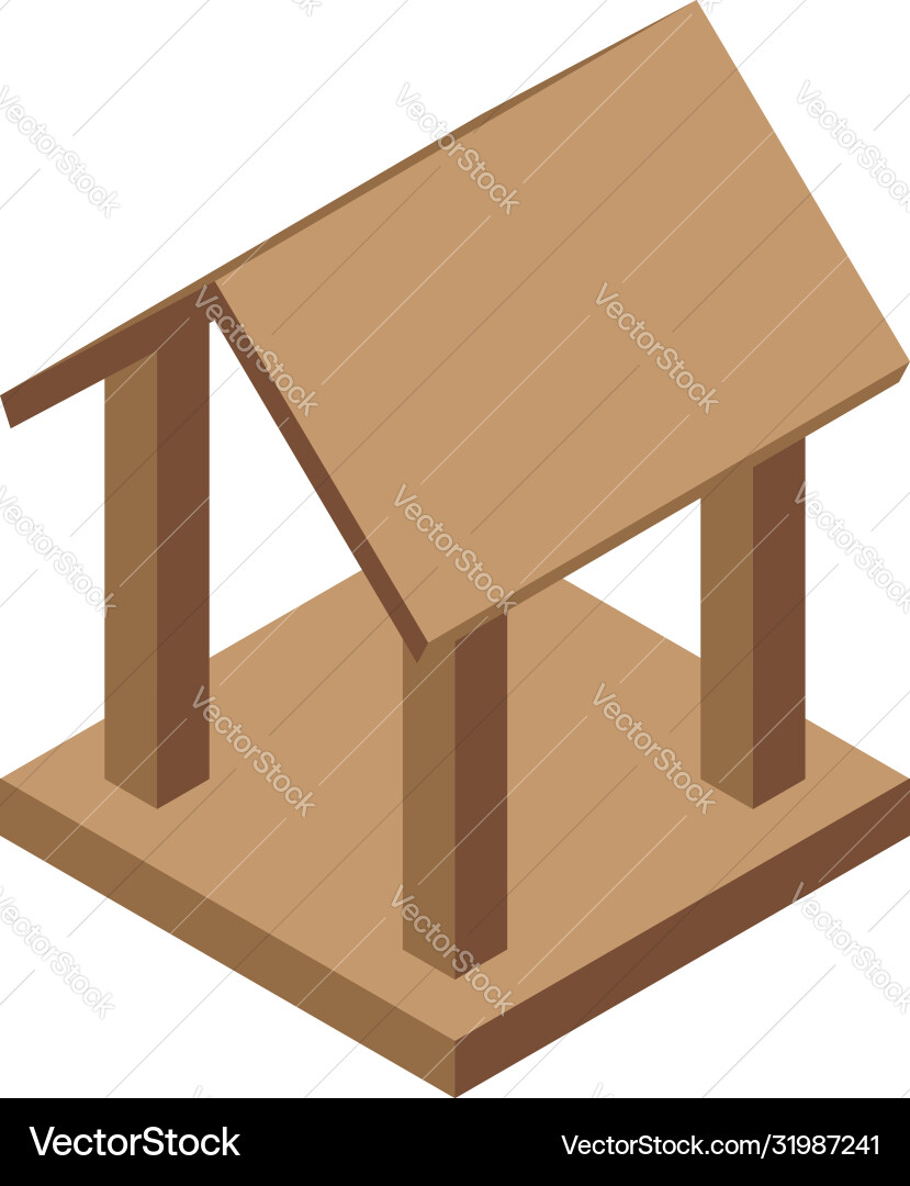 Outdoor bird feeder icon isometric style Vector Image