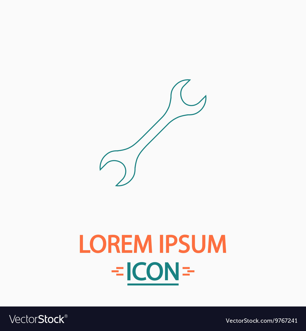 Spanner computer symbol Royalty Free Vector Image