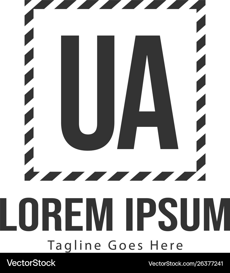 Ua letter logo design creative modern letters Vector Image