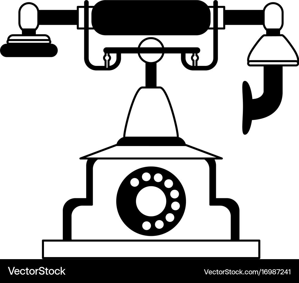 Vintage rotary phone icon image Royalty Free Vector Image