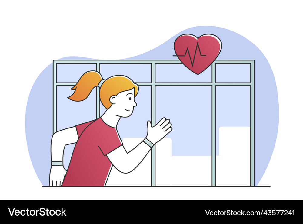 Woman in gym Royalty Free Vector Image - VectorStock