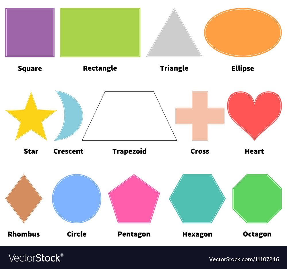 Basic Shapes For Kids Royalty Free Vector Image