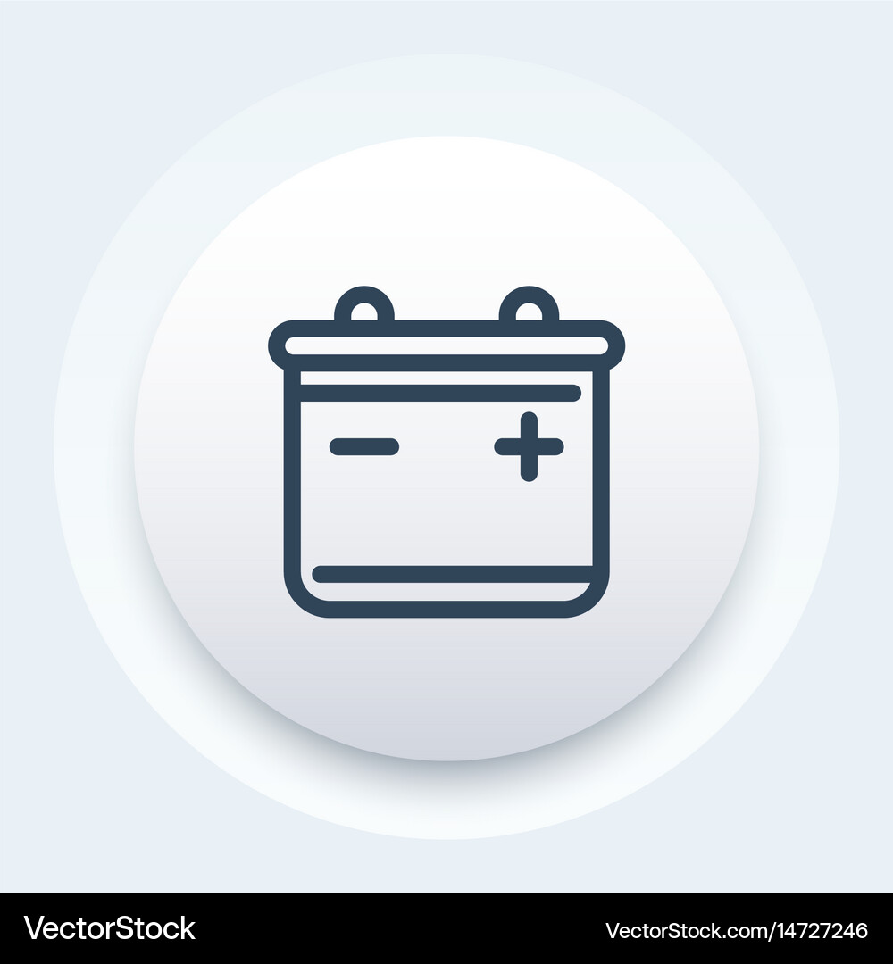 Battery line icon pictograph Royalty Free Vector Image