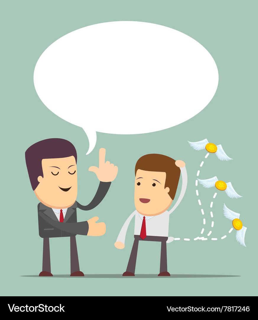 Businessman has no money Royalty Free Vector Image