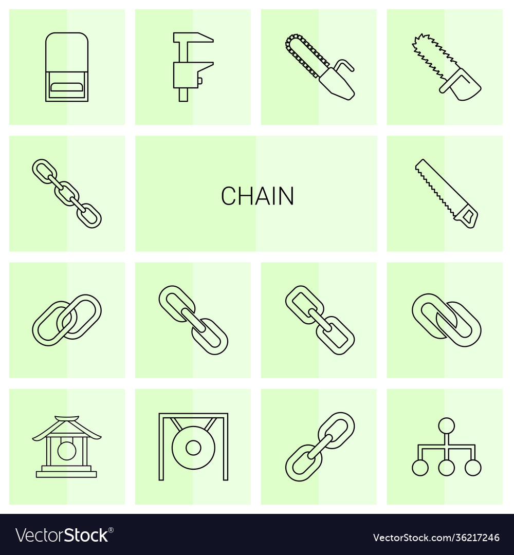Chain icons Royalty Free Vector Image - VectorStock