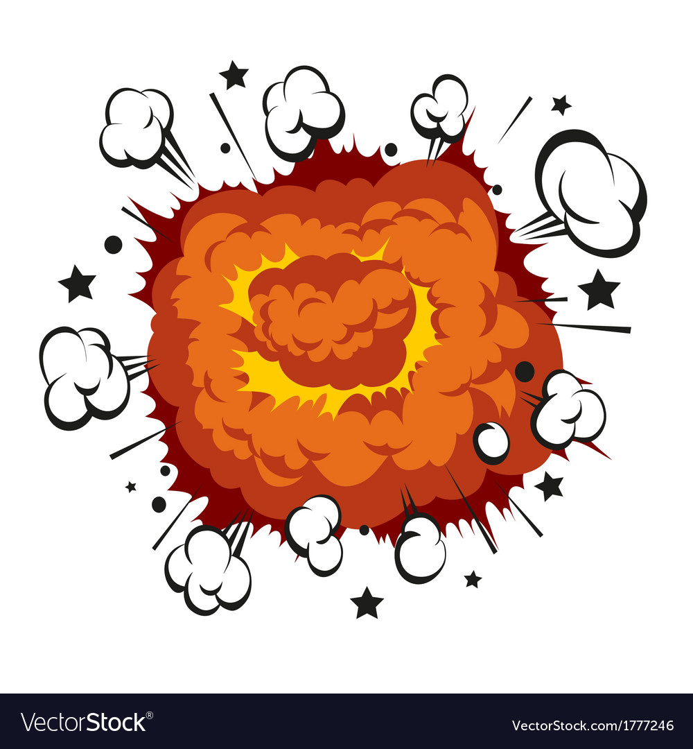 Comic book explosion Royalty Free Vector Image