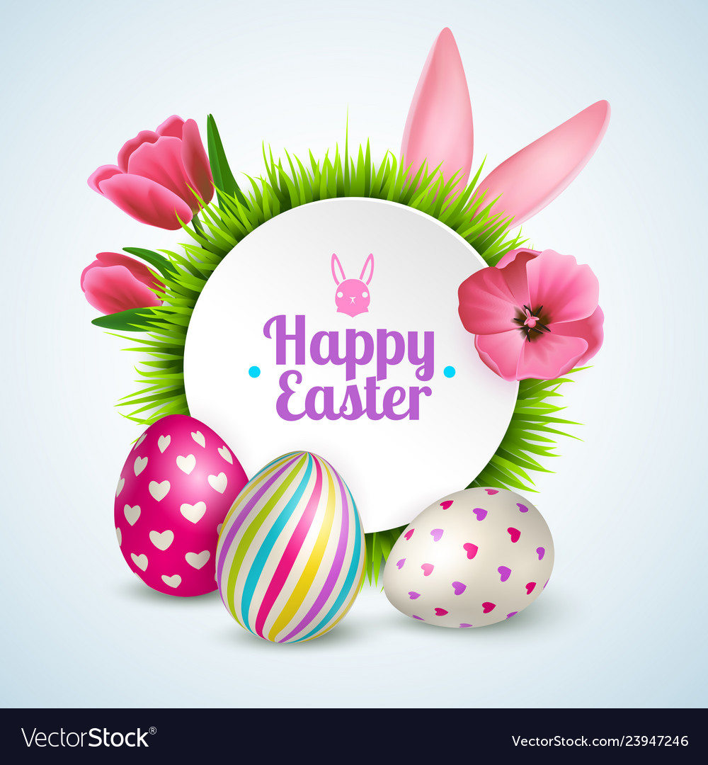 Easter realistic Royalty Free Vector Image - VectorStock