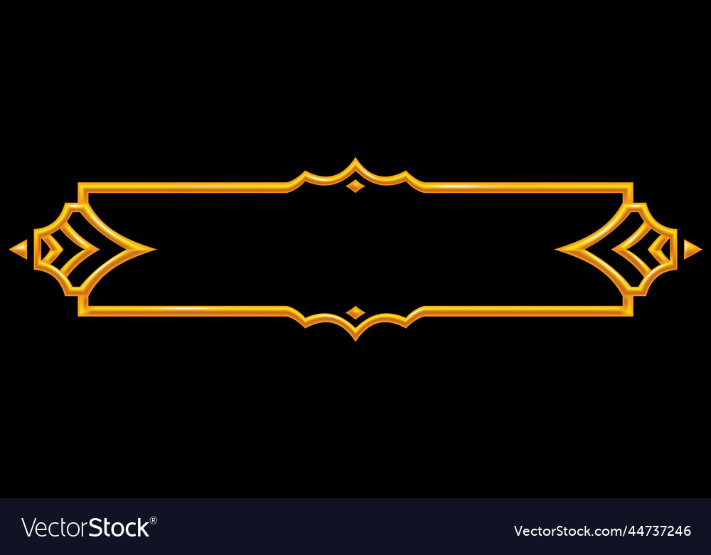 Frame medieval game ui metallic title banner Vector Image Frame medieval game ui metallic title banner Vector Image
