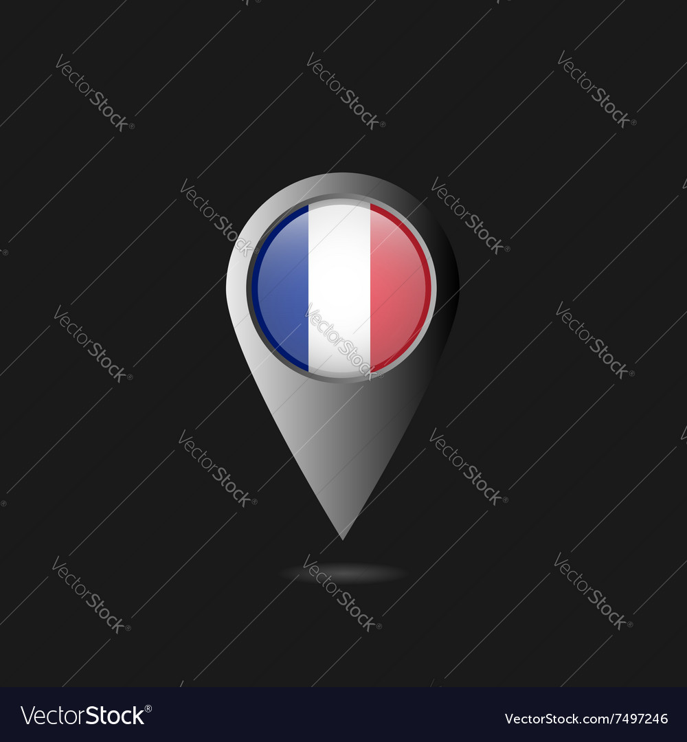 France flag pointer Royalty Free Vector Image - VectorStock