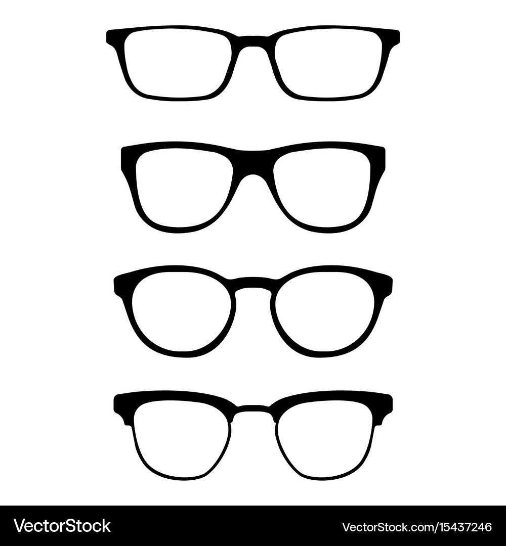 Glasses Icon Set Royalty Free Vector Image - VectorStock