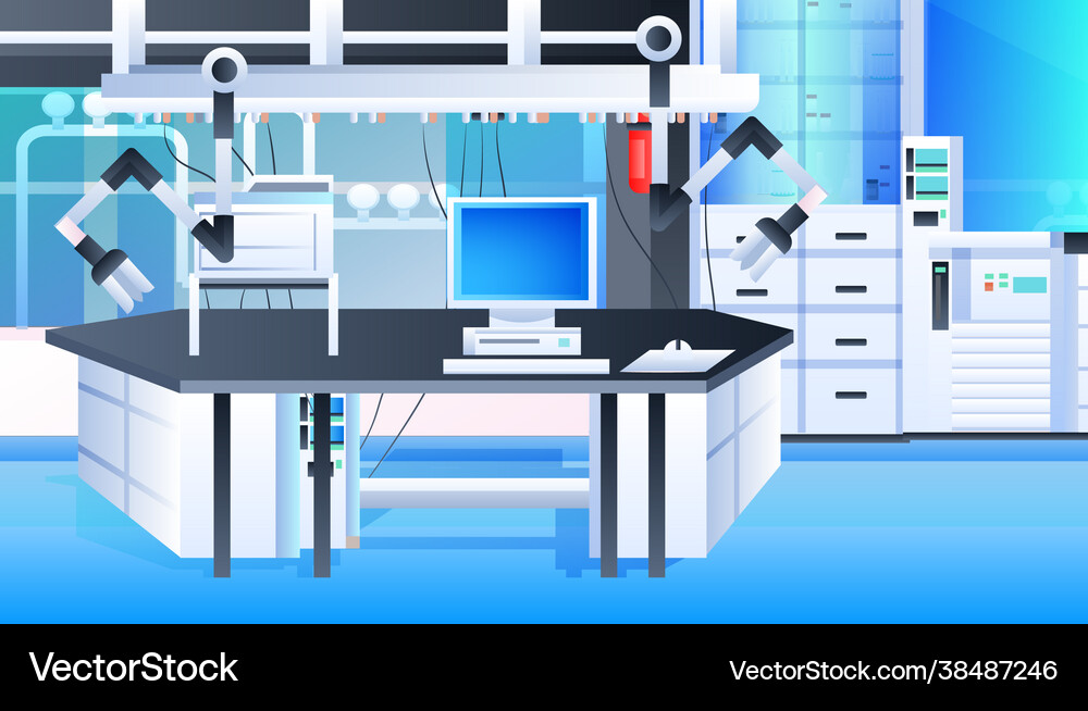 Hospital operating table and medical devices Vector Image