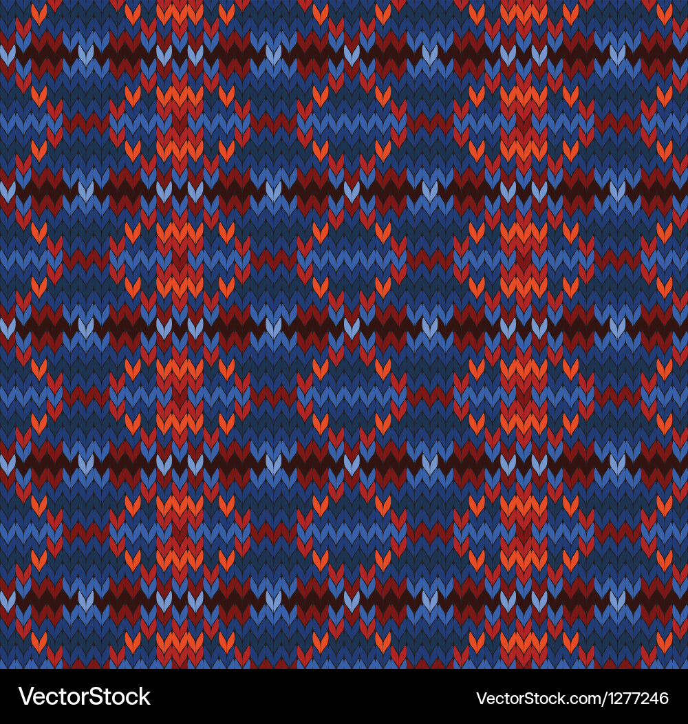 Knitted seamless background in Fair Isle style Vector Image