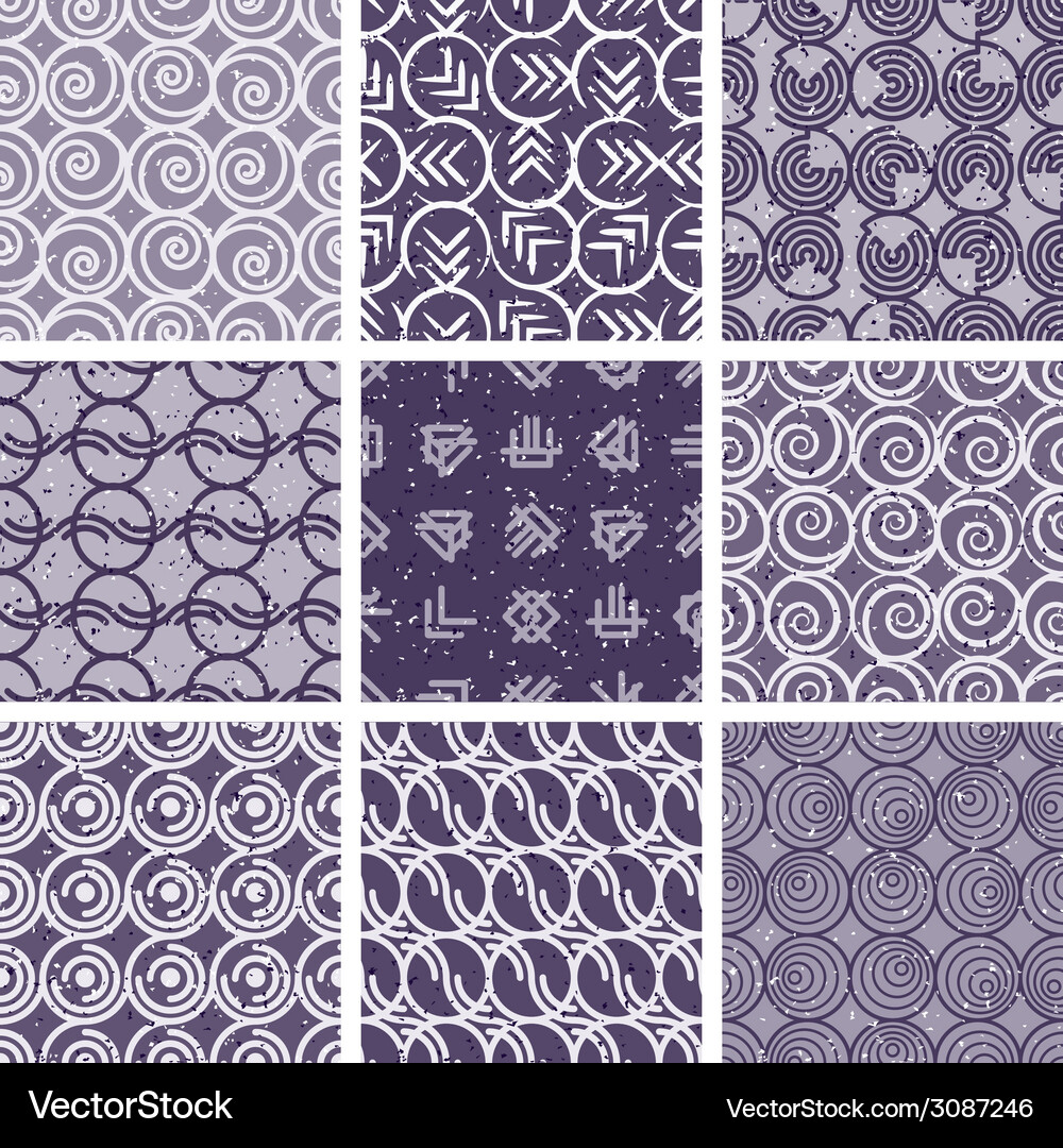 Monochrome violet retro style tiles Royalty Free Vector