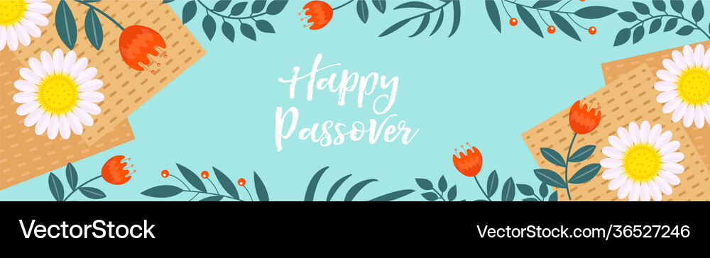 Passover banner pesach template for your design Vector Image