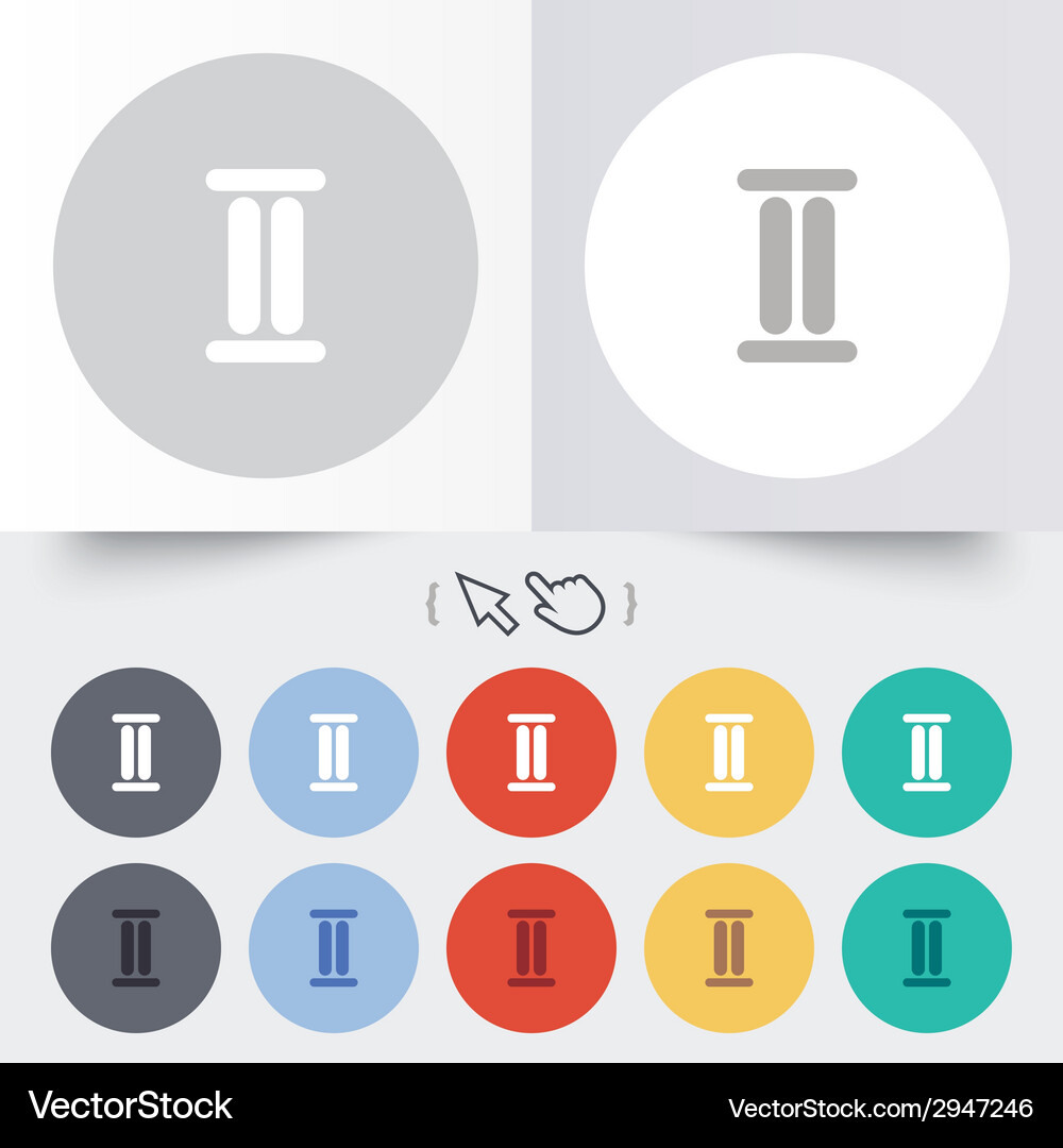 Roman numeral two icon number sign Royalty Free Vector Image