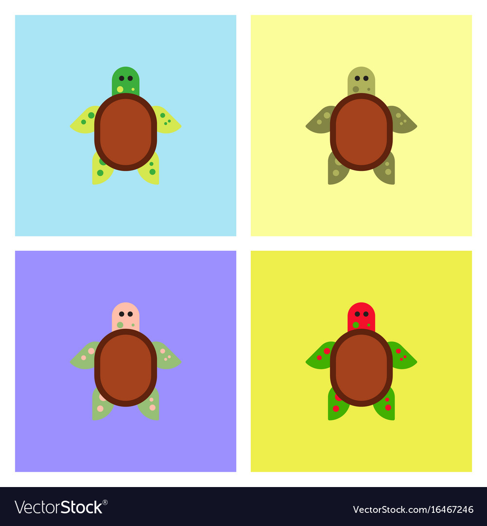 Sea turtle icon set Royalty Free Vector Image - VectorStock