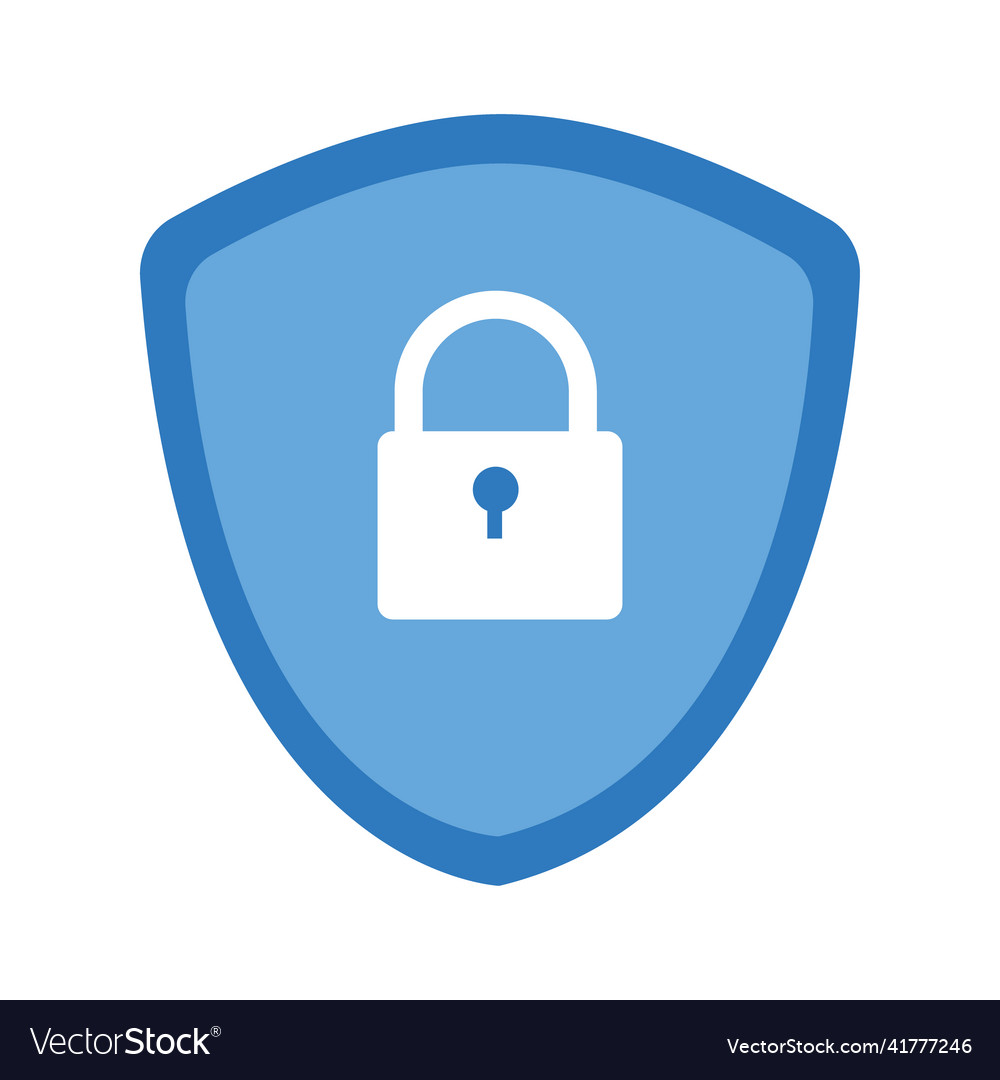 Secure shield design Royalty Free Vector Image
