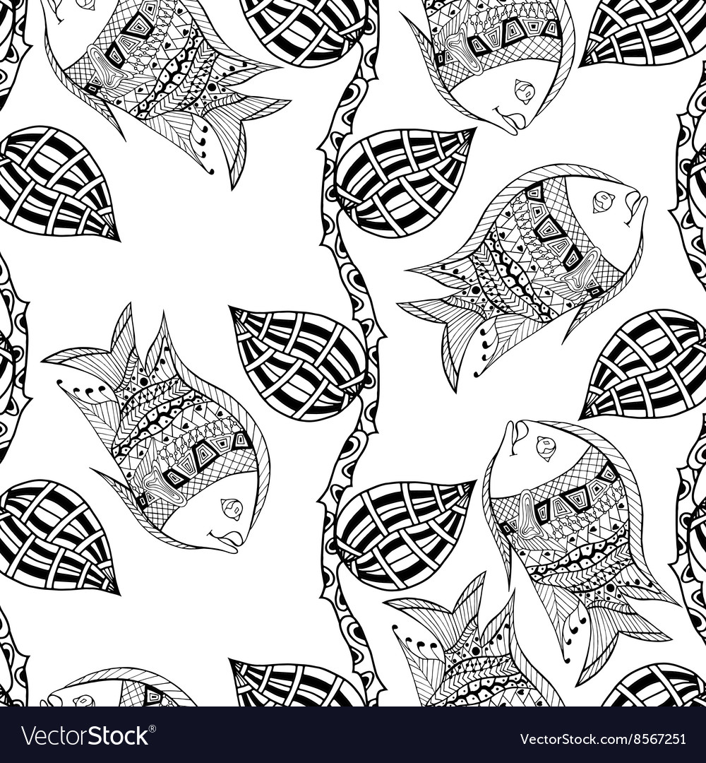 Background with fish Royalty Free Vector Image