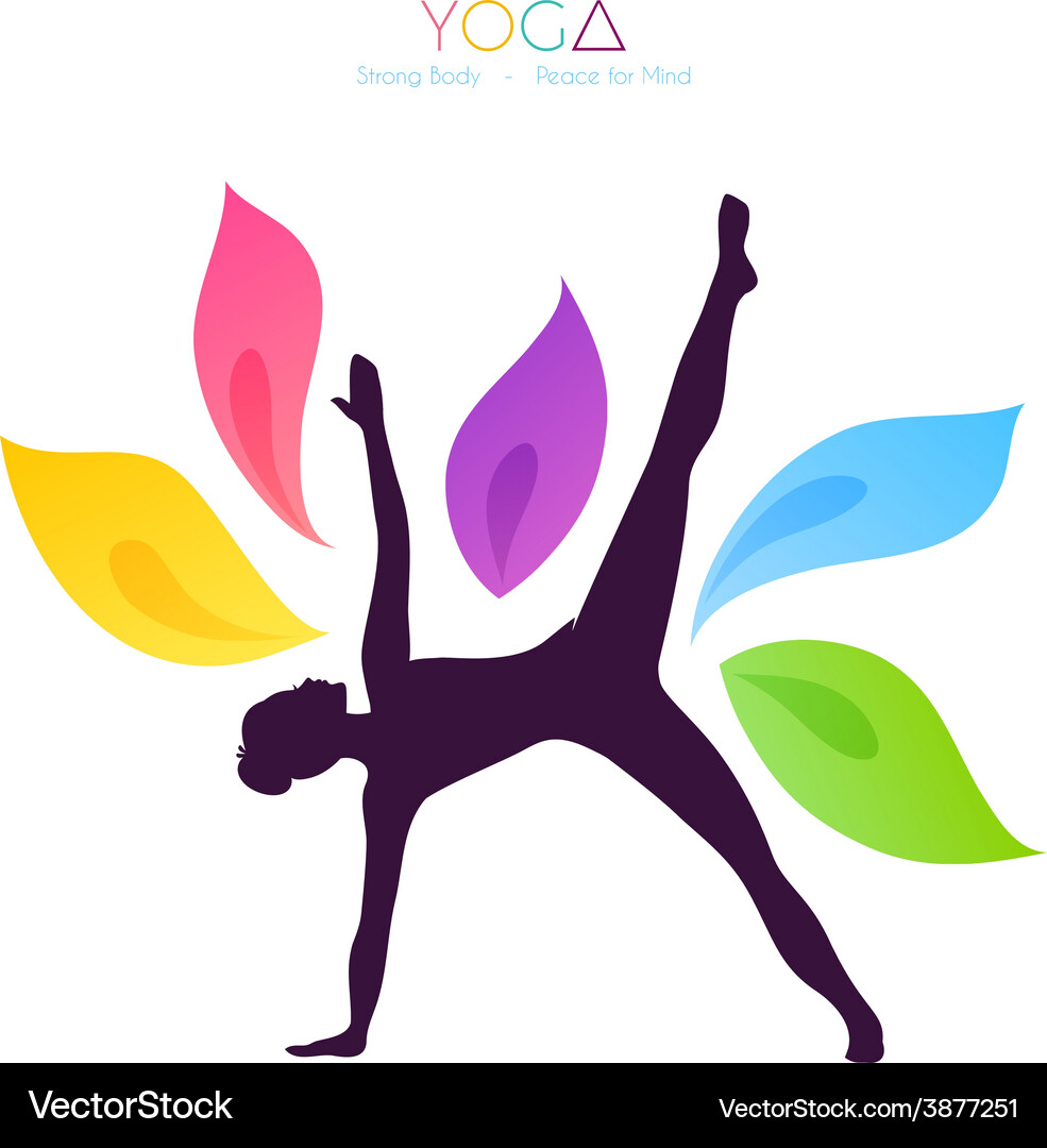 Beautiful woman doing yoga Royalty Free Vector Image
