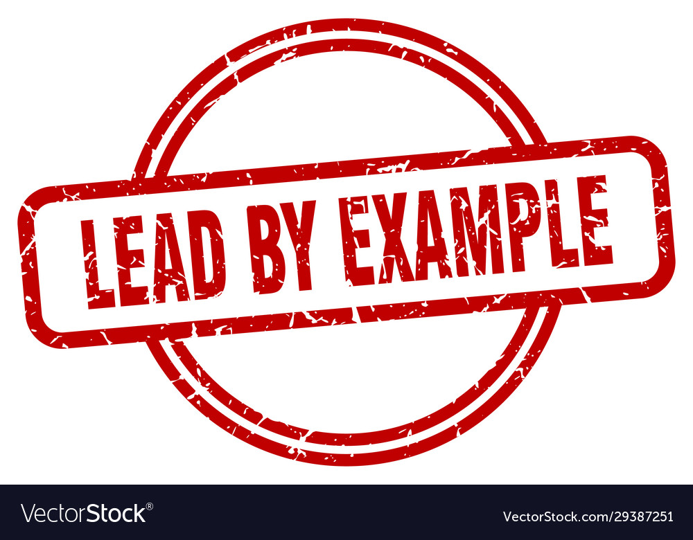 Lead example stamp round Royalty Free Vector Image