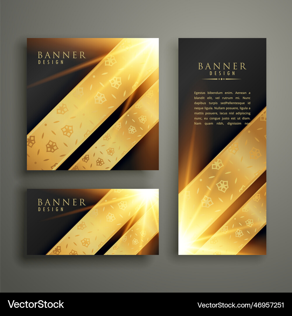 Luxury invitation banner card template design Vector Image