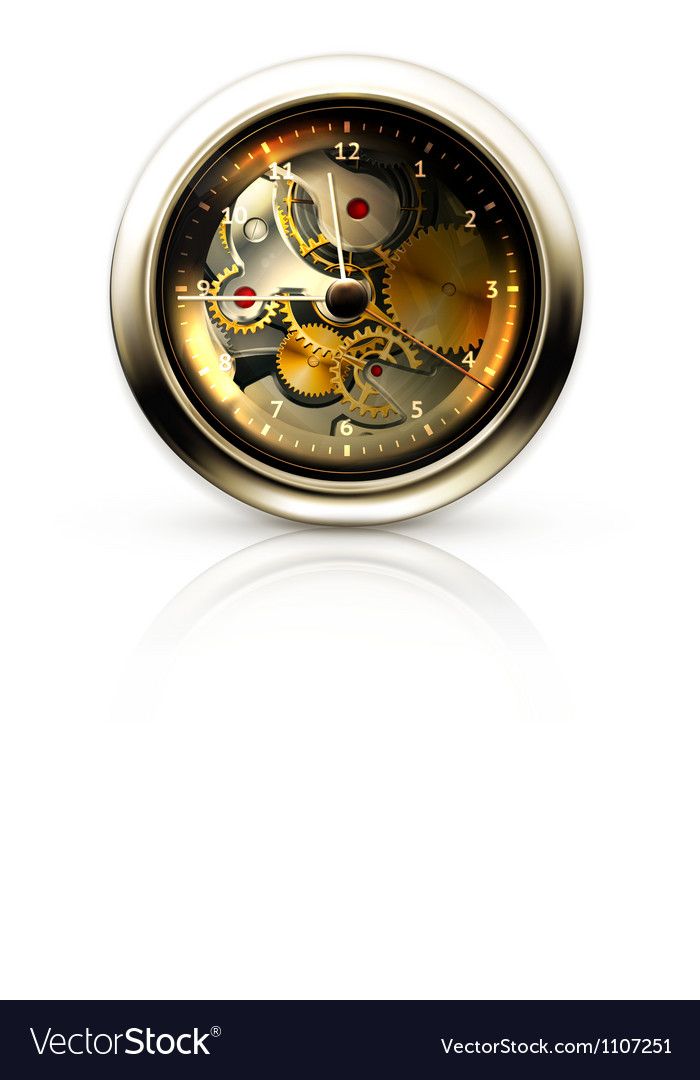 Mechanical clock Royalty Free Vector Image - VectorStock