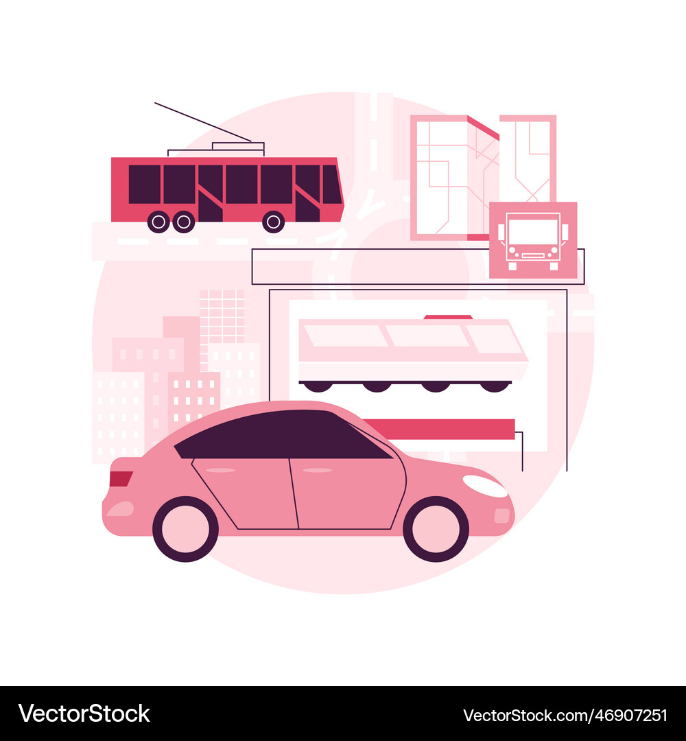 Surface transport abstract concept Royalty Free Vector Image