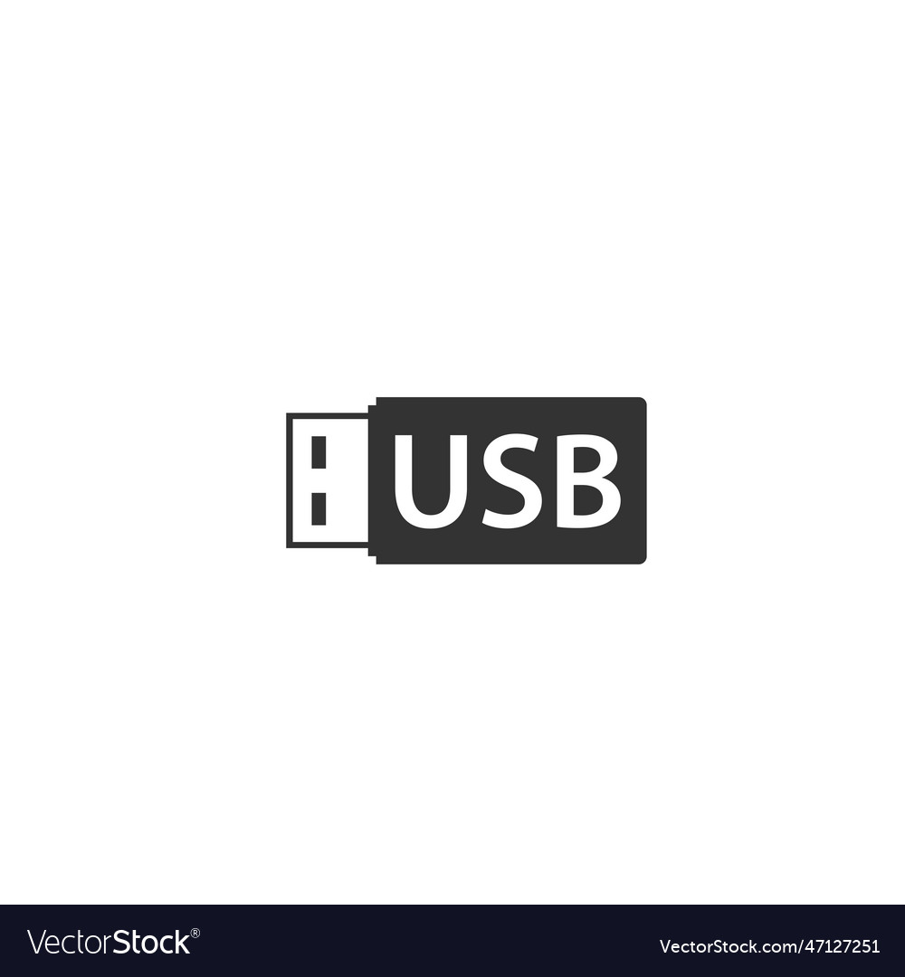Usb logo design symbol technology Royalty Free Vector Image